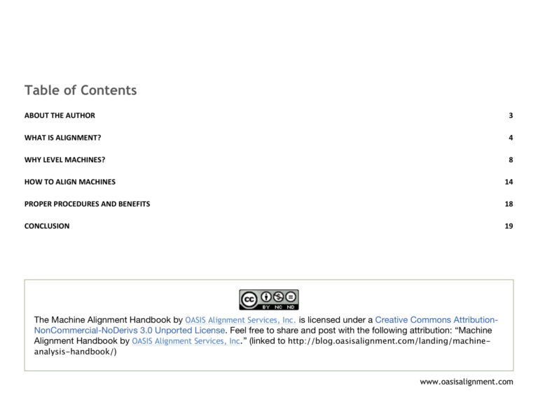Download Our FREE Machine Alignment Handbook - OASIS Alignment Services